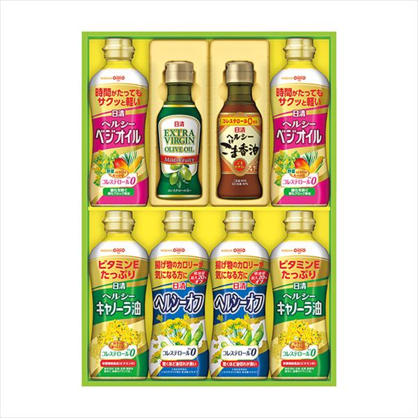 ■商品紹介内容/ヘルシーキャノーラ油:350g×2・エキストラバージンオリーブオイル:145g×1・ヘルシーベジオイル:350g×2・ヘルシーごま香油:145g×1・ヘルシーオフ:350g×2 ■パッケージサイズ：箱寸/425×308×65...