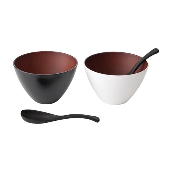 ■商品紹介内容/ボウル:φ12.8×8・550?×2・スプーン:14.9×4×2 材質/ボウル:PET・ABS樹脂・スプーン:PP樹脂 ■パッケージサイズ：箱寸/276×145×94 ■重量：約370g メーカー希望小売価格はメーカーカタロ...