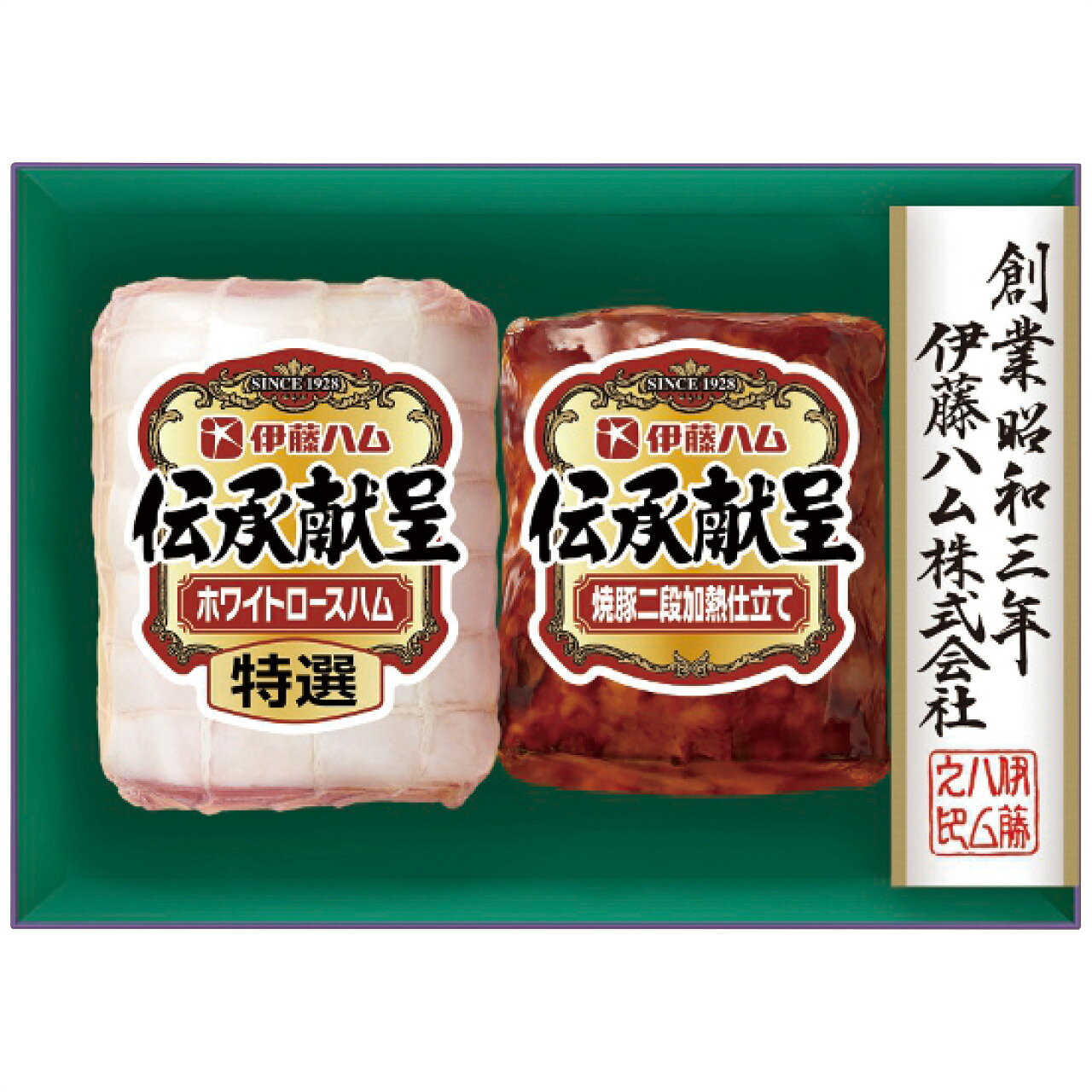 ■お歳暮専用商品となります。商品出荷日：11月上旬から12月上旬ごろ ■商品紹介：守り伝えられた伝統の技を用い、丹念に造り上げました。 ■商品内容：特選ホワイトロースハム320g・焼豚二段加熱仕立て160g各1本 ■パッケージサイズ： ■商...