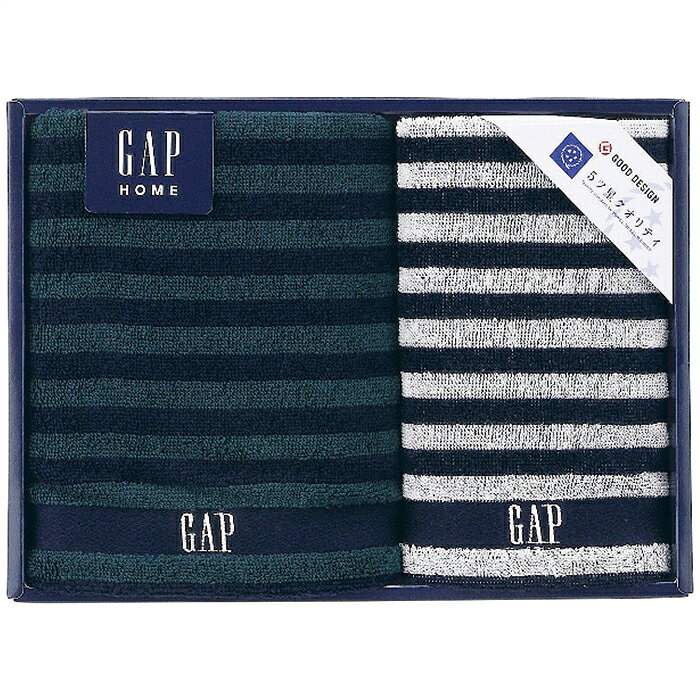 ■商品紹介：GAPとはクリーンで自信に満ち溢れ、快適かつ身近であり、クラシックモダンなブランドです。 ■商品内容：34×75cmフェイスタオル1枚・34×35cmウォッシュタオル1枚・綿100％・［ベトナム製］ ■パッケージサイズ：31×2...
