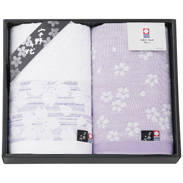 ■商品紹介：お肌にやさしいガーゼタイプ桜柄タオル ■商品内容：34×80cmフェイスタオル2枚・綿100％・［日本製］ ■パッケージサイズ：29.3×24.3×5cm ■賞味期限：お肌にやさしいガーゼタイプ桜柄タオル