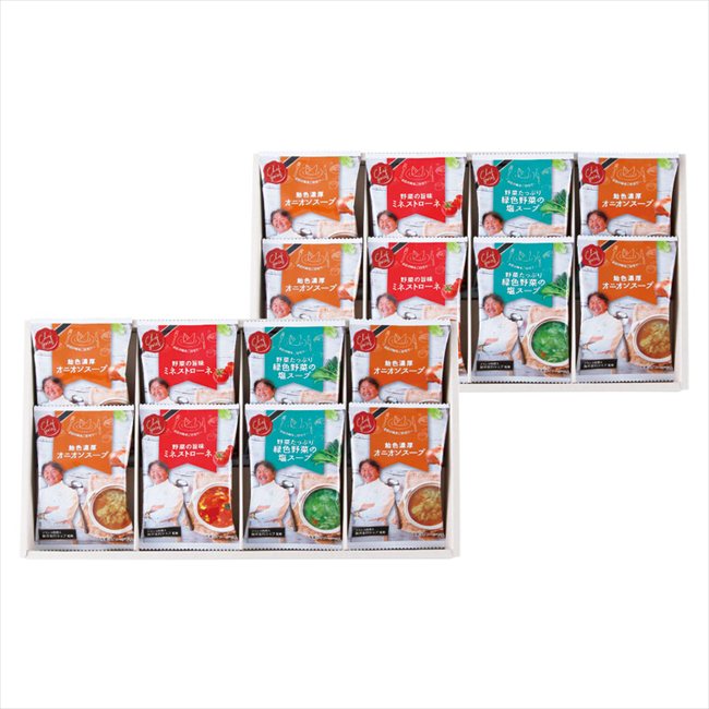 ■商品紹介：フレンチの料理人、坂井宏行監修。懐石料理とフランス料理を融合し、日本人の口に合うフランス料理を研究。常に新たなことに取り組み、挑戦してきた坂井宏行が、ご家庭で簡単に本格スープを食して頂けるよう監修しました。 ■商品内容：セット内...