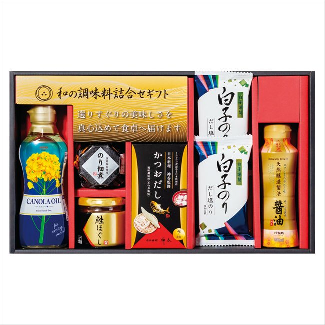 ■商品紹介：ミシュランが認める日本料理店「神谷」監修の味をご家庭でもお楽しみください ■商品内容：セット内容/白子だし塩のり（8切5枚） ×2、のり佃煮（80g）・鮭ほぐし（50g）・かつおだし（4g×8袋）・伊賀越 天然醸造醤油（200m...