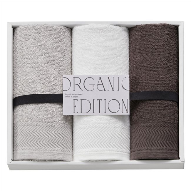 ■商品紹介：ORGANIC EDITIONは、オーガニックにこだわって生産されます。無農薬で育ったオーガニックコットンを使用し、生産する際も化学薬品に頼らないオーガニックな製法にこだわりました。タオルは軽くて薄手なのに吸水性に優れています。...