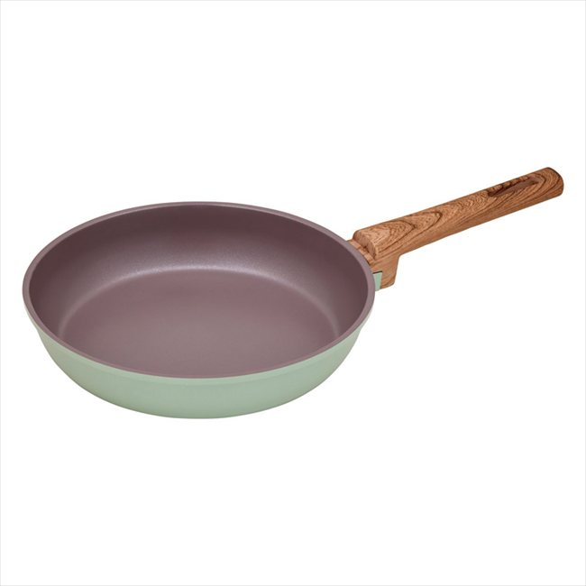 ■商品紹介：さわやかなくすみグリーンで、キッチンを鮮やかに彩ります。●ダイヤモンドコート加工で、こびりつきにくい●接合部分にリベット（留め具）がなく洗いやすい●握りやすいハンドル形状で、しっかりと握れます。●軽量なアルミダイカストを採用 強...