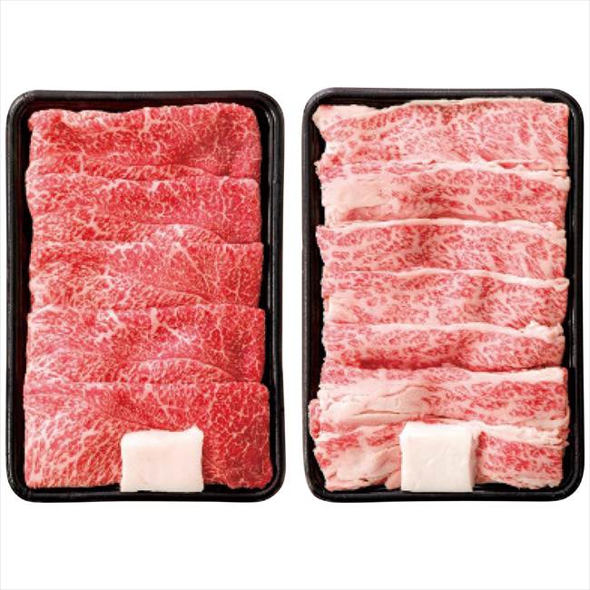 ■商品紹介：自然豊かな三重県で一頭一頭丁寧に育まれた肉の芸術品「松阪牛」の大容量すき焼き用1kgセット。その肉質は、温かみのある色彩、甘く、柔らかく、風味豊かな味わいが口の中いっぱいに広がります。もも500g、バラ500gの食べ比べをお楽し...