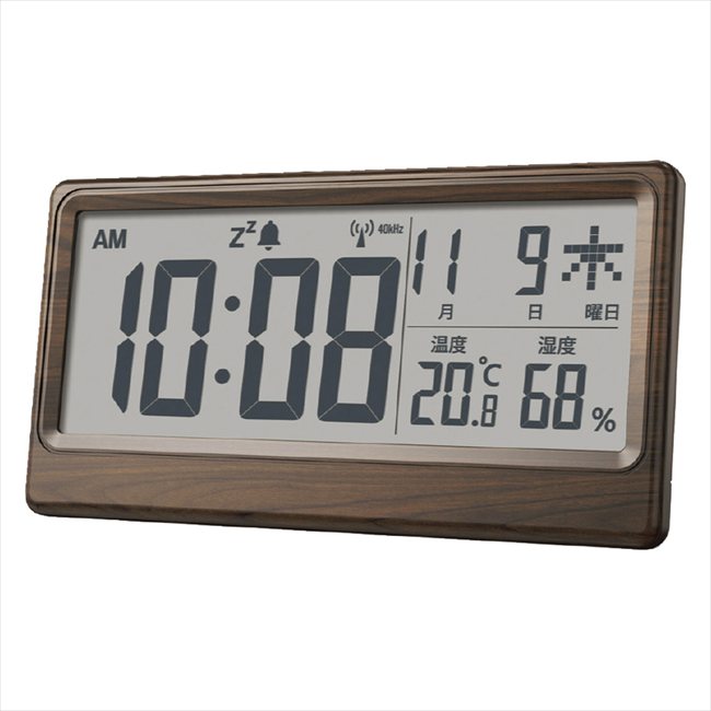 ※商品はお取り寄せとなりますのでご注意ください ■商品説明： ■商品内容:ABS 電波時計・日付表示・アラーム・スヌーズ・温度表示・湿度表示 取説・保証書 ■商品重量／容量：200g／ ■商品サイズ／パッケージサイズ：115×215×20m...