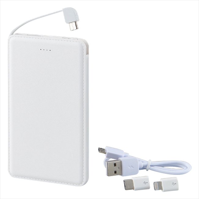 ※商品はお取り寄せとなりますのでご注意ください ■商品説明： ■商品内容:ABS 2500mAh・充電インジケーター USBコード・iPhone用アダプター・USBType-C用アダプター・取説 ■商品重量／容量：76g／ ■商品サイズ／パ...