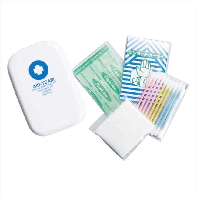 ※商品はお取り寄せとなりますのでご注意ください ■商品説明： ■商品内容:PP・綿・PVC・不織布 絆創膏×5・カラー綿棒×10（タイ）・コットンパフ×3・ワンタッチ包帯 ■商品重量／容量：66g／ ■商品サイズ／パッケージサイズ：115×...