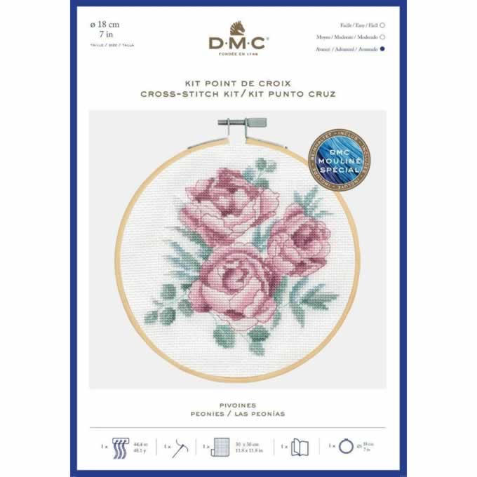 刺しゅう枠付きのキットですので、すぐに刺しゅうをお楽しみいただけます。 キット内容：DMC25番ししゅう糸（フランス製/8mカセ巻）・刺しゅう布アイーダ14カウント(55目/10cm）・ししゅう針 1本・図案/説明書 刺しゅう枠18cm付き...