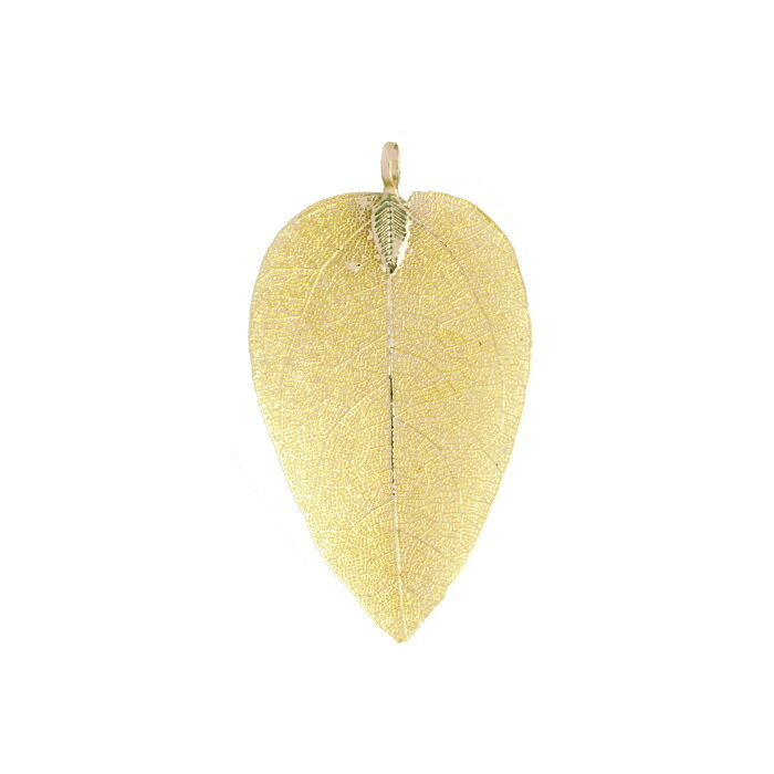 本物の葉っぱを使用し特殊な技術でメッキがけしたパーツです。 自然のものなので1枚1枚、形や大きさが異なる1点物です。葉の自然な立体感も特徴です。 デリケートな商品ですので丁寧にお取扱いください。 葉のサイズ：約59.4×31.6×厚み0.4...