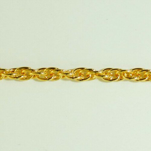 硬いので引っ張っても切れにくく、価格も真鍮などに比べて安価なのが鉄チェーンの特徴です。主にバックやかばん等に使われることが多いです。ただ鉄なので湿気の多い場所等は錆び易いので注意が必要です。【カラー】　　ゴールド　　ロジウムカラー　　アンテ...