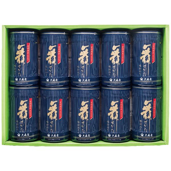 ポイント有明海産原料を使用した、風味と口溶けの良い味付のりの詰合せ。保存に便利な卓上タイプです。※写真はイメージです。内容・デザイン等変更になる場合があります。予めご了承ください。箱サイズ40.7×8.1×30.4cm現品サイズ・内容味付の...