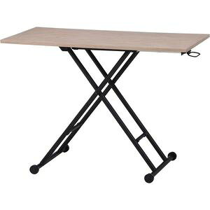 商品サイズ（mm）全体：幅1000〜1150×奥行550×高さ120〜700、耐荷重(天板)：15kg、天板厚み：20mm、折りたたみ時の幅：1150mm商品重量（kg）12.5梱包サイズ外箱：幅1230 × 奥行595 × 高さ141素材...