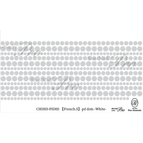 鹿野智保（CHiHO）先生とのコラボモデル。 ミッドセンチュリーのモダン感あふれるデザインが生み出せるフレンチドット。 モードなネイル演出に、 そのままでもカットしても使いこなしは思いのまま。 ブラックのシンプルトーンで さまざまなベースカ...