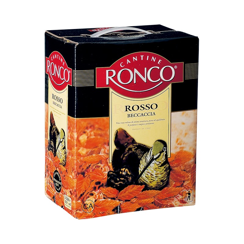 Ronco "Beccaccia" Rosso &nbsp; サンジョヴェーゼをメインに使用した奥深い香りと軽いタンニンが心地よい爽やかな味わいの赤ワインです。デイリーワインや調理用ワインとして最適です。 マセラシオン後、温度管理（22〜2...