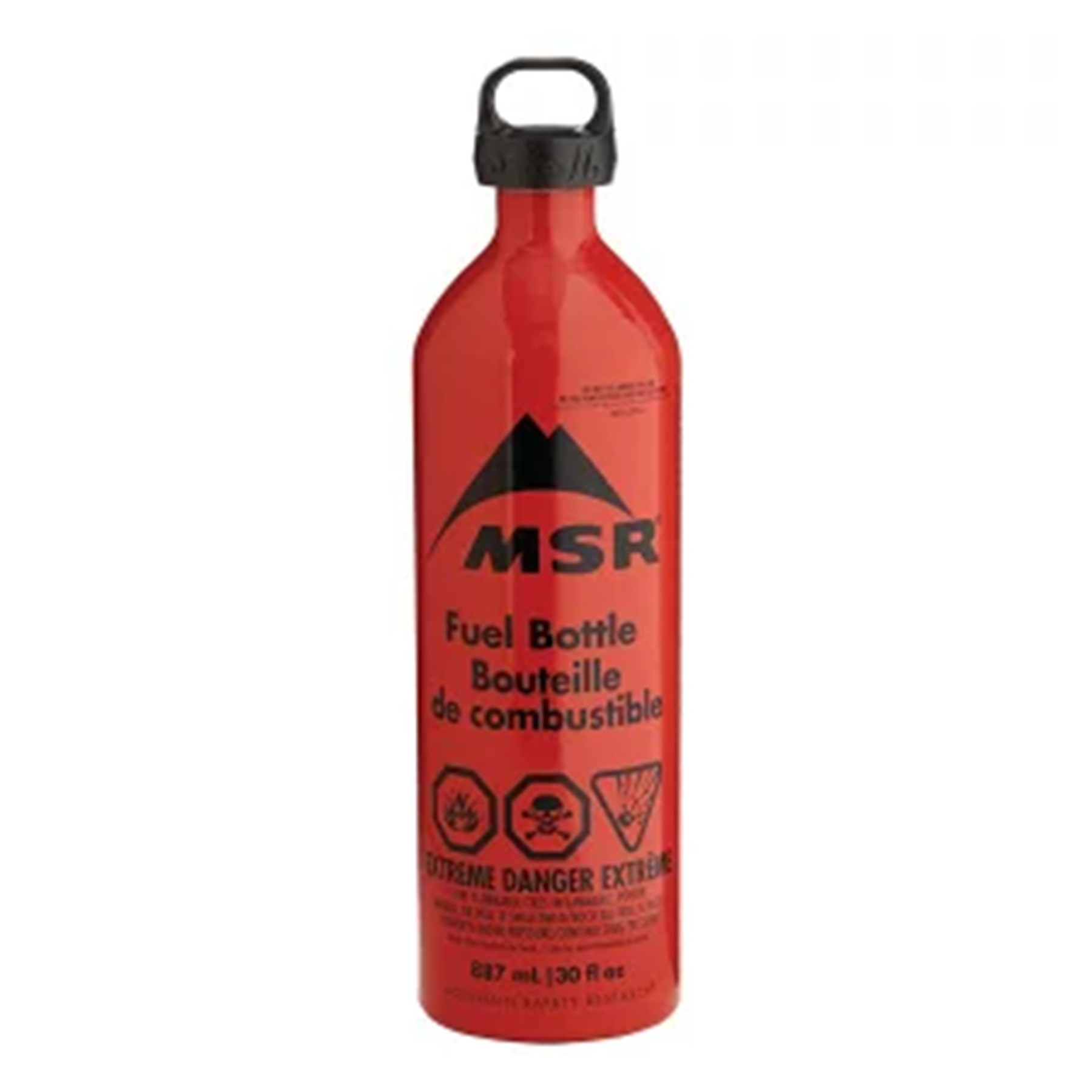 新旧すべてのMSR液体燃料ストーブに使用できるアルミ製の高品質な燃料ボトルです。 キャップはチャイルドロック付き。 押しながら回して外すため、誤って外してしまう心配がありません。 容量：887ml 生産国：中国 ※こちらの商品は店舗と在庫を...