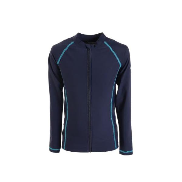 ●日焼け対策やプールでの冷え対策におすすめ、長袖ラッシュガード。ジッパーつきで着替えが簡単に。あごやお肌を傷つけにくいジッパーカバーつき。UPF50+、はっ水素材使用。●UVカット●はっ水水着:さらっと快適すばやく乾く。水着長持ち・色鮮やか...