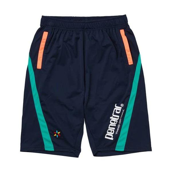 penetrarペネトラール モビライトハーフパンツ。 フットサルブランド”penetrarペネトラール ”。 斜めに入ったラインと、ポケットの色にこだわったハーフパンツ！。 両サイド、ポケットあり。 [素材]…モビライト（ポリエステル10...