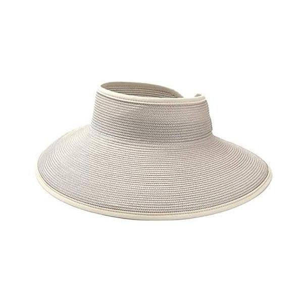 くるくるっとまとめられるつばの広いブレードバイザー【サイズ】ウィメンズフリー（56cm～58cm）【素材】14）本体：ポリプロピレン100％　パイピング部：ポリエステル100％49）本体：ポリプロピレン90％・ポリエステル10...