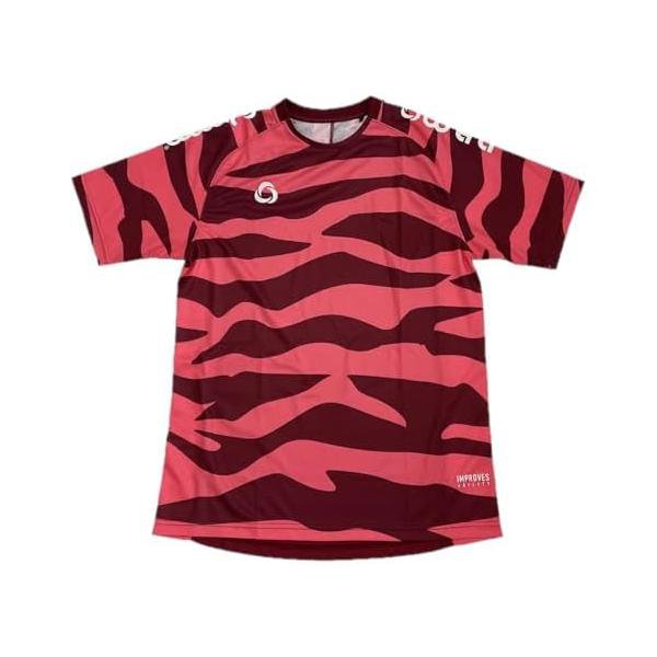 吸汗速乾性の良い生地にオリジナル柄を昇華で施したデザインプラシャツ。