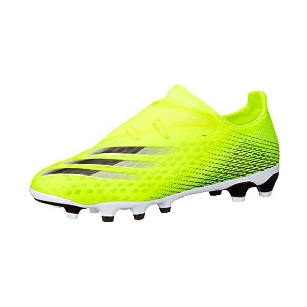 靴幅: E表地: 合繊ヒールの高さ: 4 cmヒールのタイプ: フラット留め具の種類: レースアップソールの厚さ:2cm商品紹介エックス ゴースト.2 HG/AG 土・人工芝用 X Ghosted.2 HG / AG Bootsピッチでディ...