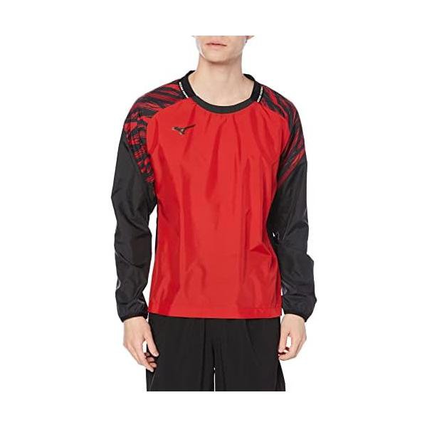 グラフィックデザインが特徴的なスリムシルエットのピステシャツ■デザイン・シルエット裾回りをスリムにし, 着用時にスッキリとした見え方に。■機能・MIZUNO PROOF PLUS (ミズノプルーフプラス)防風性が優れていることを示し、風の進...