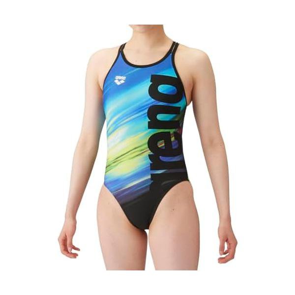 サイズ: Lサイズカラー: ブルー(BLU)トレーニング向けarena rise -SUNRISE-※前身後身頃にブラックの裏地が付きます。