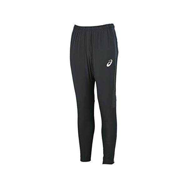 アシックスのサッカーウエア。ストレッチクロス素材を使用したトレーニングパンツ。素材名:身頃/Stretch Woven、後身/ストライプニット品　質:身頃/ポリエステル89% ポリウレタン11%、後身/ポリエステル100%生産国:中国■参考...