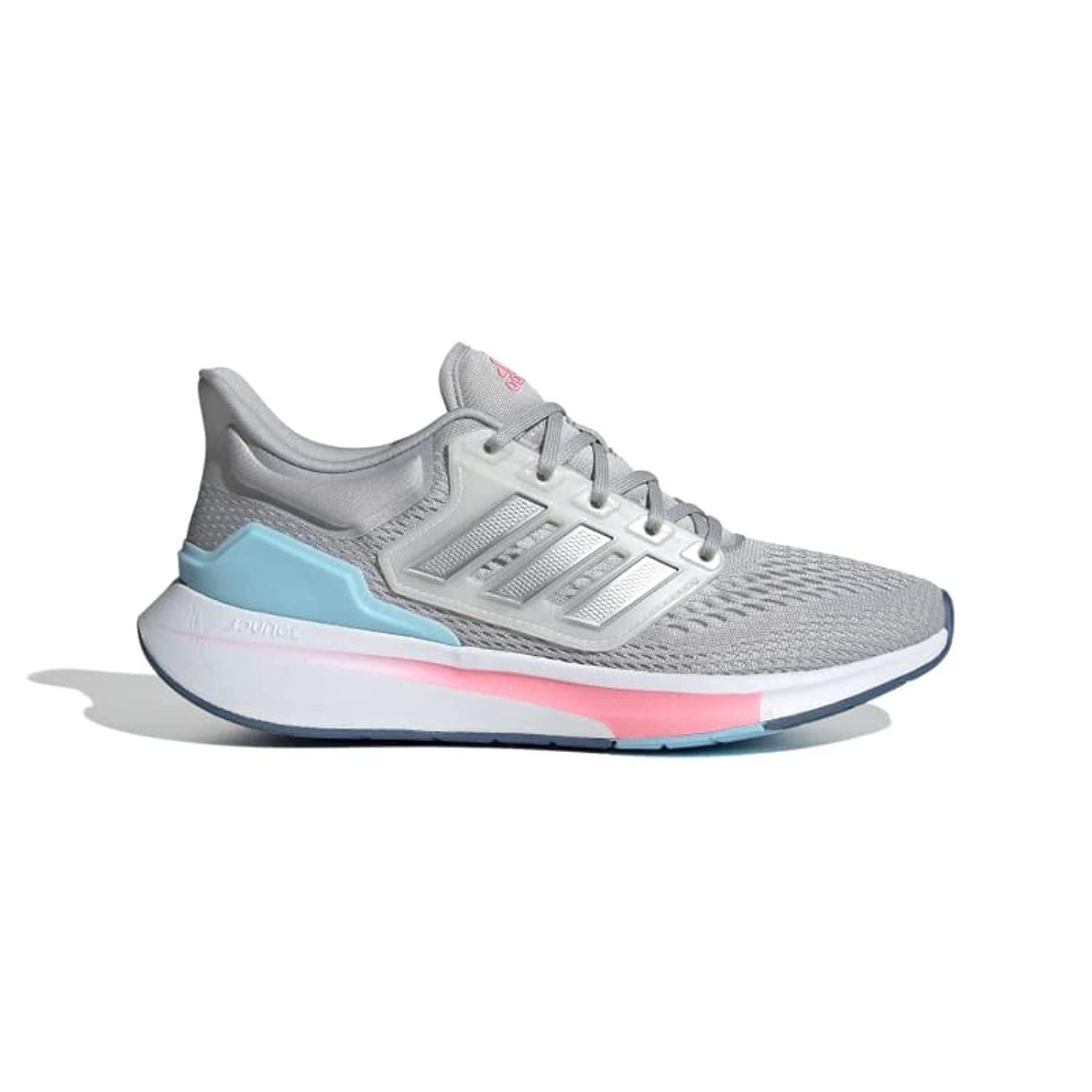 【商品の説明】 adidas EQ21 Runは女性用のランニングシューズで、足首の周りにパッド入りパネルがあり、Geofitテクノロジーで設計されているため、より正確で快適なフィット感を保証します。クッション性はより快適になり、バウンスミ...