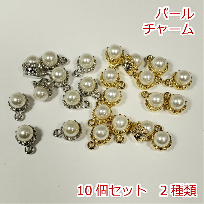 商品説明サイズ全長　約9mm 穴径　約1mm 個数10個の価格になります。注意 ・メール便での発送が可能です。 ・入荷時期により多少の濃淡の差があります。 ・多少のキズやへこみは良品とさせていただいております。チャーム　パール【10個】 　...