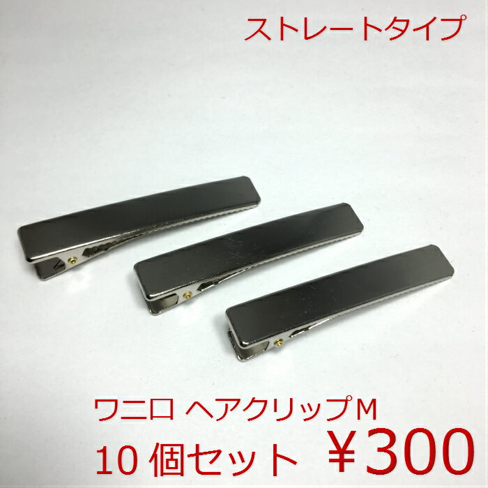 商品説明サイズ全長　約60mm 個数10個セットの価格になります。注意 ・メール便での発送が可能です。 ・表面の多少のキズやへこみは良品とさせていただいております。ワニ口　ヘアクリップM（ストレートタイプ）　10個セット 　 　価格：10個...