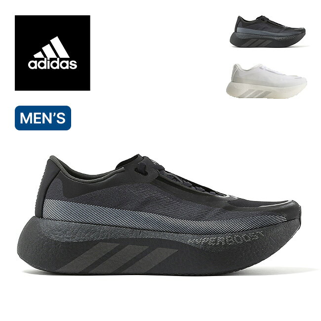 走るたびに弾む、クセになる履き心地 「HYPERBOOST EDGE」は、ADIZEROシリーズなどの速さを追求するレーシングシューズで培われた知見を活かして開発されたクッションフォーム「HYPERBOOST PRO FOAM（ハイパーブー...