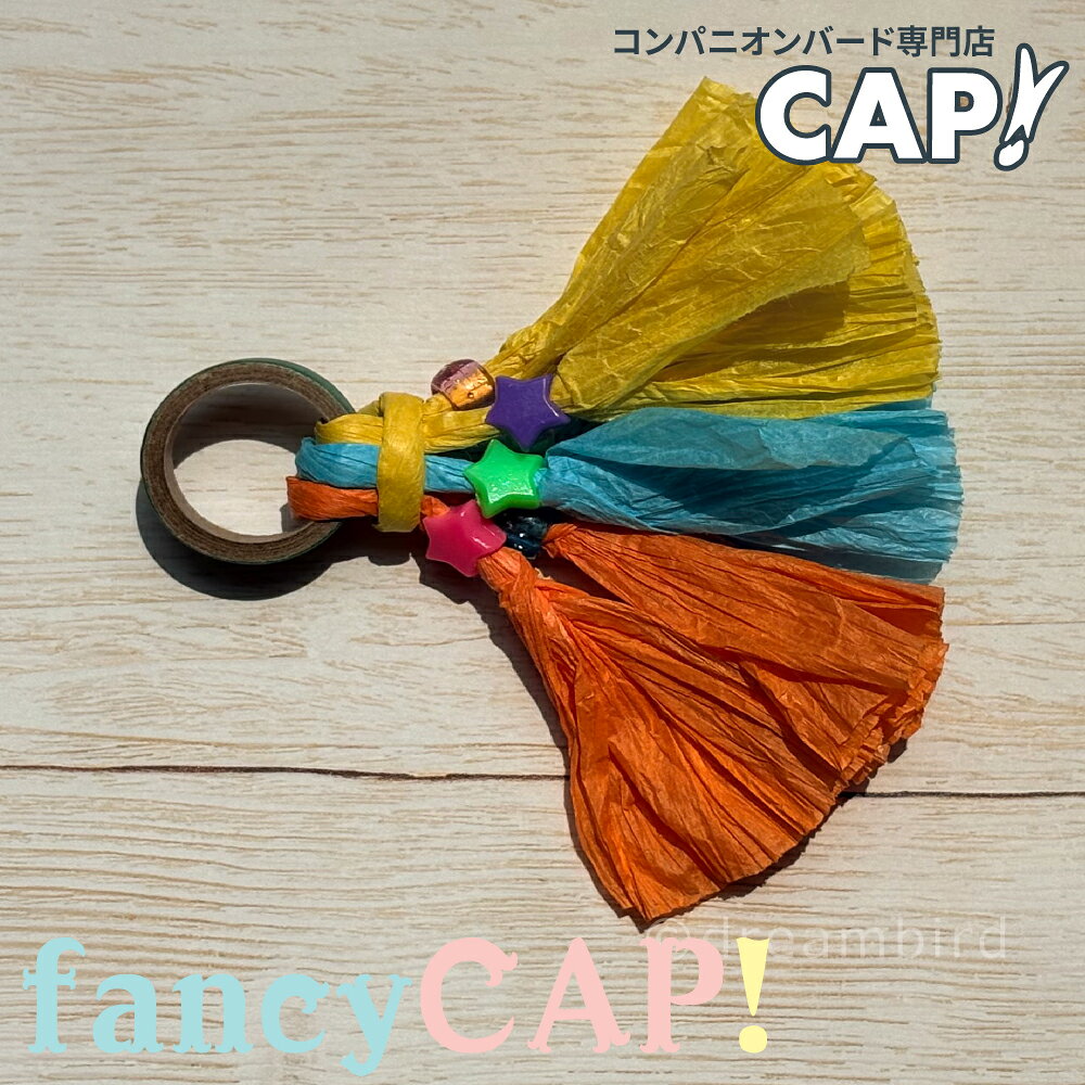 CAP!の【fancyCAP!】はカラフルなパーツを使ったオリジナルおもちゃです。 小さなサイズなので初めてのおもちゃやお試しにピッタリです♪ ペーパーロープを使ったハンドトーイ。 かみかみするとぽんぽんみたいに広がります。 楽しく振れば愛...