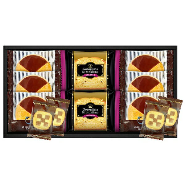 〇商品名：五郎島金時いもケーキ＆ゴーフレット+クッキー KKC-20〇商品内容：五郎島金時いもケーキ×2、ゴーフレット（チョコ）×6、チェスクッキー×4〇賞味期限(日)：180〇箱サイズ(mm)：185×345×35〇重量(g)：305〇ア...