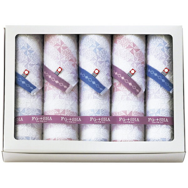 〇商品名：F?-SHA（風車）今治産 フェイスタオル5P　FS-EO5　A3〇商品サイズ：フェイスタオル340mm×800mm〇商品内容：フェイスタオル×5〇箱サイズ：箱285×380×60mm〇材質：綿100%〇商品説明：ボーダーに涼しげ...