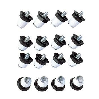 ポイント取替式スパイクのスタッドです。 外側はプラスティック製ですが、芯にはアルミが入っているので軽量＆耐久性◎のお得なスタッドです。 1セット：13mm×12本、16mm×4本入