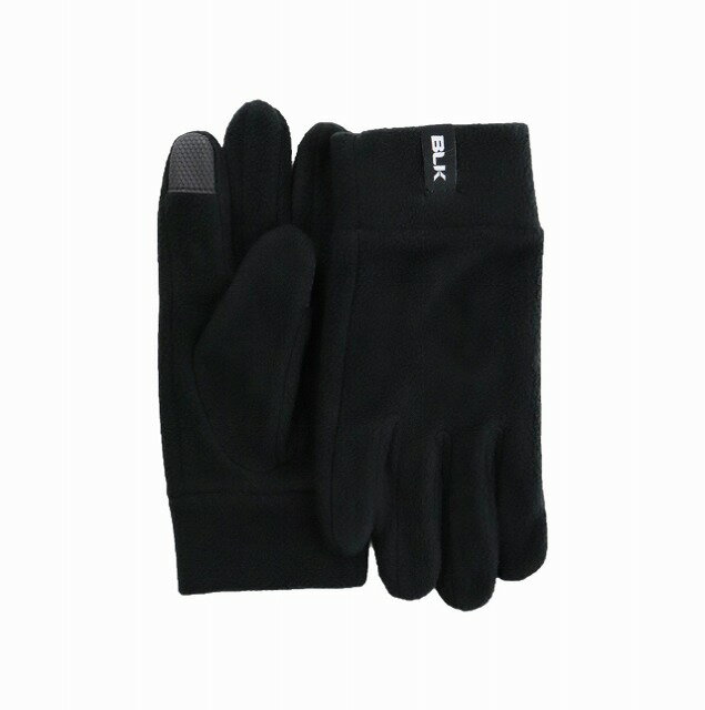 フリース素材を使用した手袋です。 保温性が高く、通勤・通学や試合観戦時の防寒対策におすすめです。 着用したままスマートフォンやタブレットの使用が可能です。 BLKロゴはプリント加工です。 【サイズ】 S：全長23cm、手甲幅10.5cm L...
