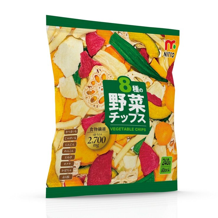 8種の野菜チップス 240gは、Costcoが提供する健康的なおやつです。この商品は、四季折々の新鮮な野菜を使用し、低温バキュームフライ製法で丁寧に仕上げています。この製法により、野菜本来の風味や色合いを活かし、軽やかなサクサク食感を実現し...