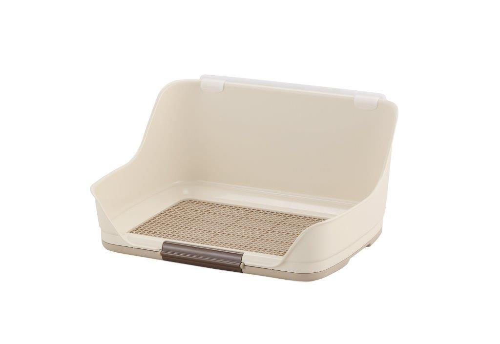 高いカベで、オシッコの飛び散りも安心！カラー3色×2サイズ★ メッシュが付いているからペットシーツへのイタズラも安心！ 片側のロック解除でペットシーツの交換が簡単！ メッシュは取り外し可能だからお掃除も安心です！ イタズラが無くなればメッシ...