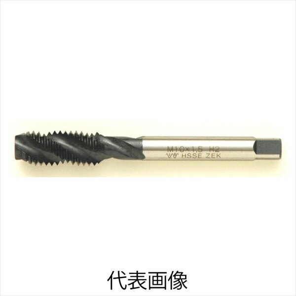 止まり穴用SKH材タップ　軽く良く切れます。スパイラルタップは止り穴ねじ加工時に使用します。キリコはカール状に手元側へ巻き上ります。材質：SKH用途：鉄工用スパイラルタップとは？止まり用のタップでキリコが後ろに排出され右回転のみで使用します...