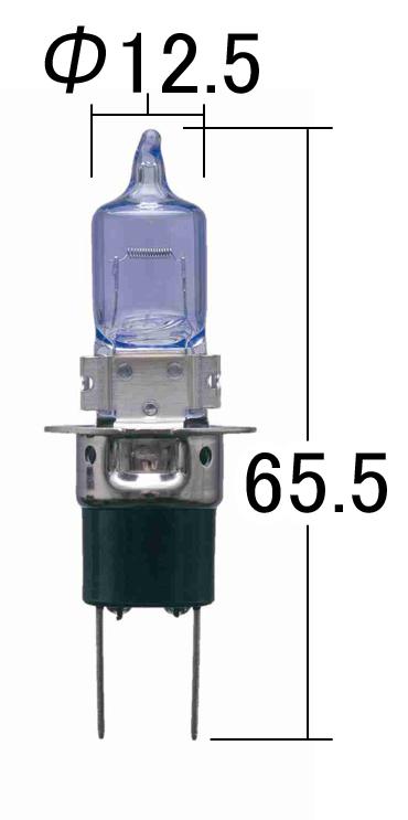 種別：H3c定格：12V55W光色：ホワイト色温度：4000K口金：P22d/5ガラス球：T12入数：2