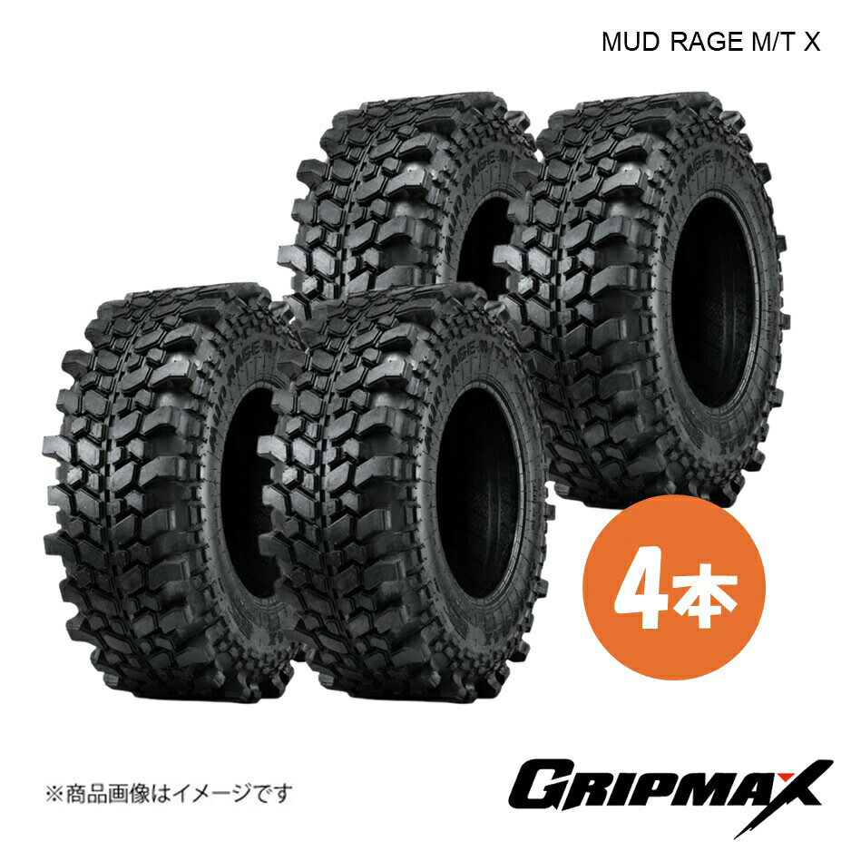 ■メーカーGRIPMAX/グリップマックス ■商品名MUD RAGE M/T X ■サイズLT31×10.5R15 110K ■タイヤ幅10.5 ■扁平率- ■リム径15 ■LI/速度記号 等110K ■カラーブラックサイドウォール ■本数...