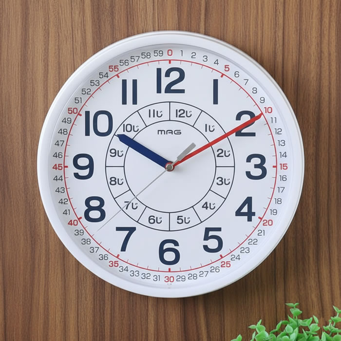 商品名 知育時計よ〜める W-736 商品詳細 サイズ 約 Φ28×D4.9cm 重量 約420g 素材 プラスチック 仕様 保証期間：お買い上げ日より1年間 単3形マンガン乾電池1本（別売）使用※充電式電池、リチウム乾電池には対応しており...