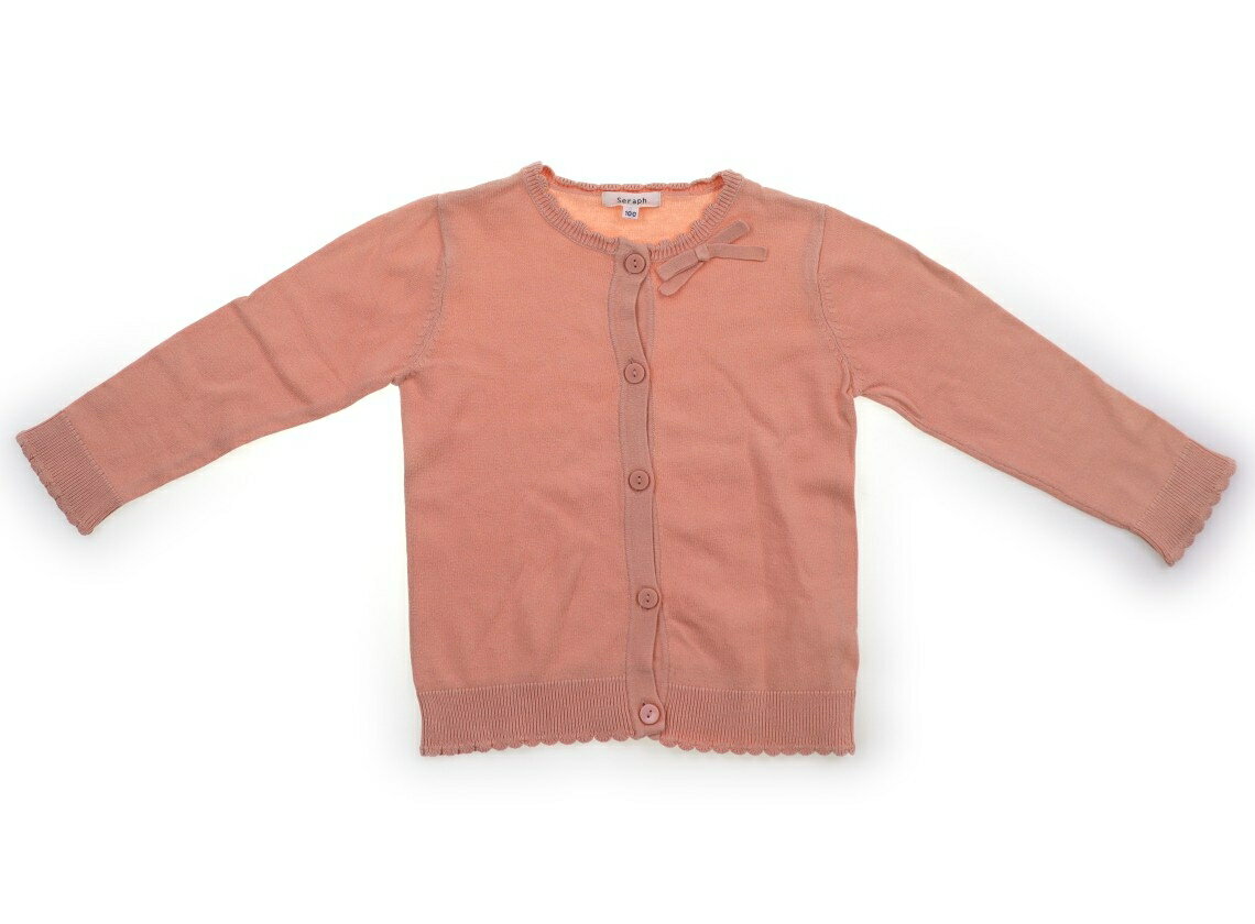 　ブランド 　Seraph(セラフ) 　カテゴリー 　カーディガン 　サイズ 　100サイズ 　色 　サーモンピンク、リボン 　状態 　★★ 　記名 　なし 　ジャンル 　Girl ナイロン混コットンニット。品質タグが一部切ってあります。全...