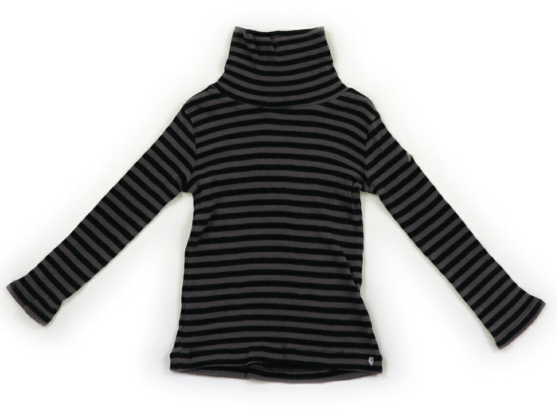 　ブランド 　BeBe(べべ) 　カテゴリー 　Tシャツ・カットソー 　サイズ 　100サイズ 　色 　黒ボーダー、グレー 　状態 　★★★ 　記名 　なし 　ジャンル 　Girl 綿素材のリブカットソー。全体的に毛羽立ちとヨレ感あり。まだ...
