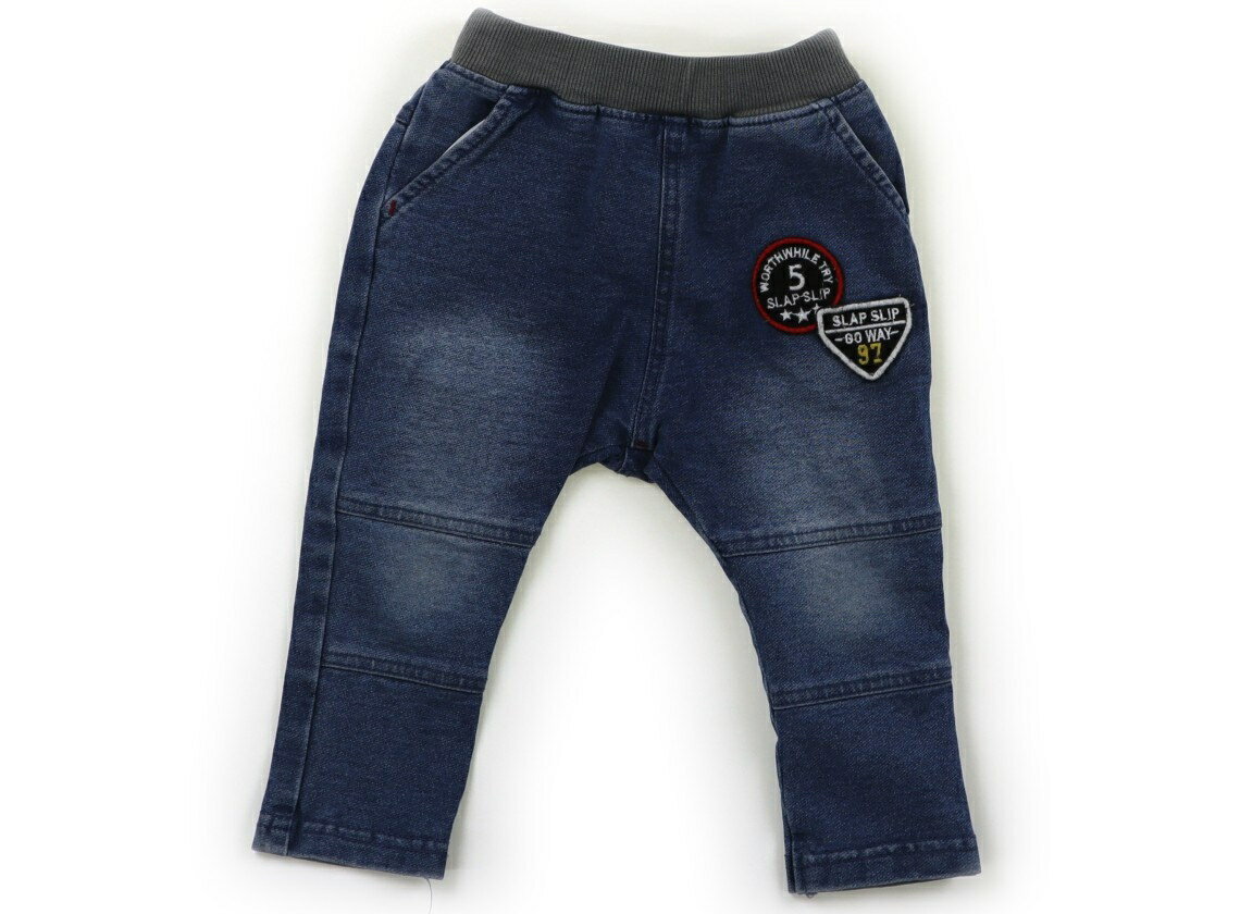 　ブランド 　SLAP SLIP(スラップスリップ) 　カテゴリー 　パンツ 　サイズ 　80サイズ 　色 　青デニム、グレー 　状態 　★★★ 　記名 　なし 　ジャンル 　Boy ウエストは総ゴム。品質タグが一部切ってあります。アップリ...