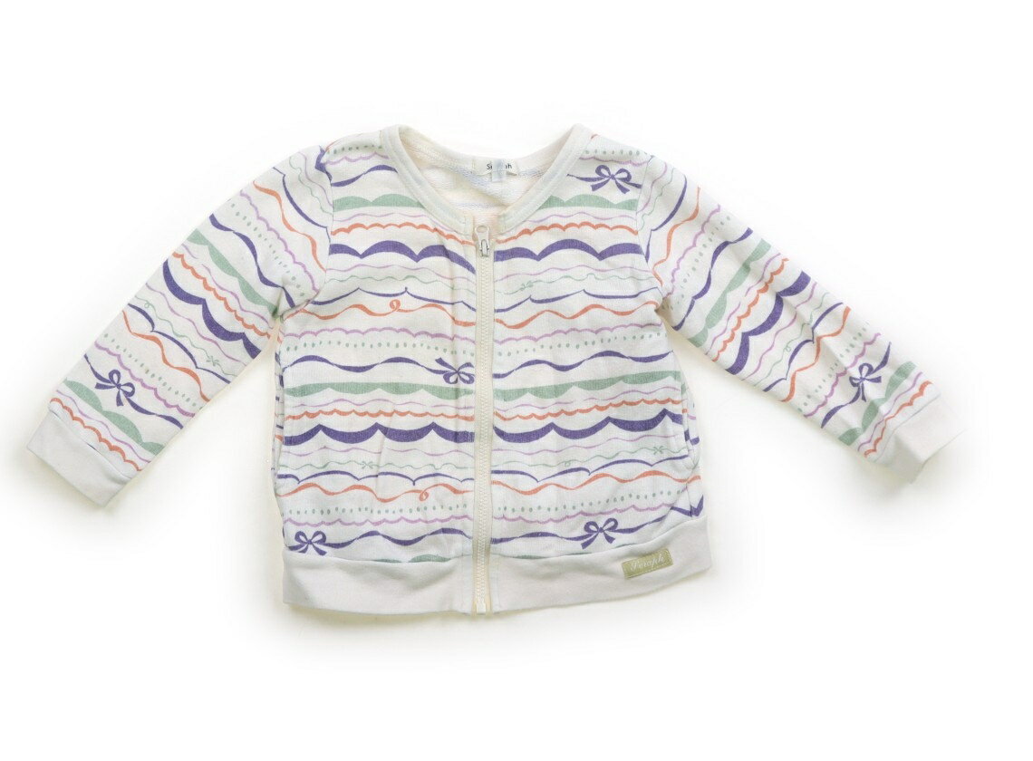 　ブランド 　Seraph(セラフ) 　カテゴリー 　ジップアップトレーナー 　サイズ 　80サイズ 　色 　ホワイト×マルチカラーボーダー 　状態 　★★ 　記名 　なし 　ジャンル 　Girl 首元に黄ばみがあります。両袖口に茶色い汚れ...