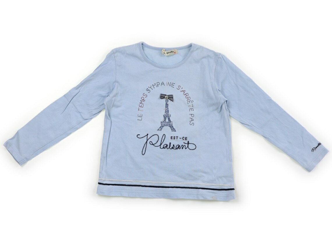 　ブランド 　pom ponette(ポンポネット) 　カテゴリー 　Tシャツ・カットソー 　サイズ 　140サイズ 　色 　水色・紺・赤・英字・塔 　状態 　★★ 　記名 　なし 　ジャンル 　Girl 若干色褪せ・毛羽立ちがあり、前身頃...