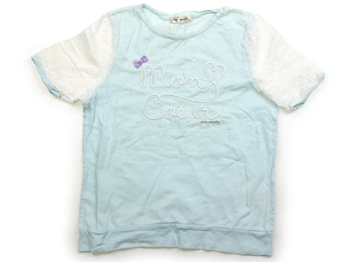 　ブランド 　pom ponette(ポンポネット) 　カテゴリー 　Tシャツ・カットソー 　サイズ 　160サイズ 　色 　グリーン、白 　状態 　★★★ 　記名 　なし 　ジャンル 　Girl 全体に色あせ・毛羽立ち、裾に洗濯ピンチ跡が...
